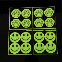 China Customized Safety Fluorescent Yellow Reflective Label Sticker For Kids Adhesive for sale