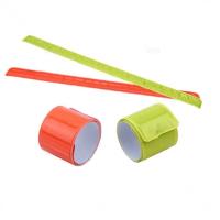 China Adjustable Fluorescent Sports Slap-Wrap Ankle Band Reflective PVC and Steel Sheet Slap Wrist Strips for sale
