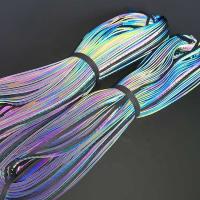 China Long Service Life Iridescent Heat Rainbow Reflective Fabric Piping in Black/Red/Blue/White for sale