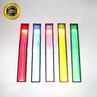 China Fashion Style Yellow High Visibility PVC Slap Wrap Wristband Band for Unisex Promotion for sale
