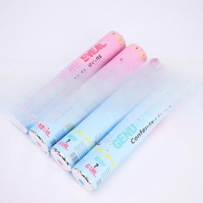 China Pink Blue Biodegradable Wedding Confetti Poppers Gender Poppers for sale