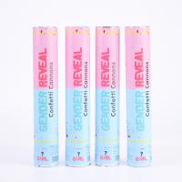 China Pink Blue Biodegradable Wedding Confetti Poppers Gender Poppers for sale
