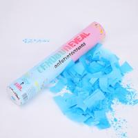 China Pink Blue Biodegradable Wedding Confetti Poppers Gender Poppers for sale