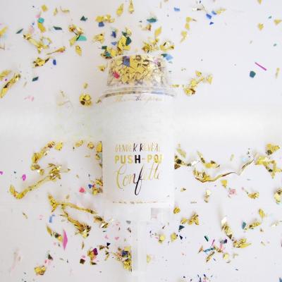 China Multicolour Gender Reveal Confetti Poppers Biodegradable Confetti Cannon Wedding for sale