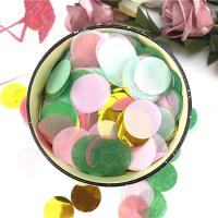 China Round Shaped Tissue Paper Confetti Party Poppers Biodegradable for sale