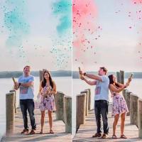 China Safe Powder Gender Reveal Cannon Custom Confetti Poppers Handheld for sale