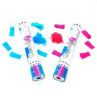China 30cm Handheld Gender Reveal Smoke Confetti Powder Cannon with Air Compressed Power for sale