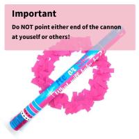 China Customized Logo Gender Reveal Confetti Party Popper with Biodegradable Flameproof Material for sale