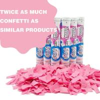 China Customized Logo Gender Reveal Confetti Party Popper with Biodegradable Flameproof Material for sale