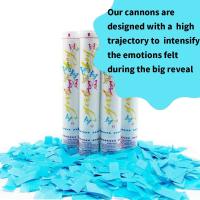 China Customized Logo Gender Reveal Confetti Party Popper with Biodegradable Flameproof Material for sale