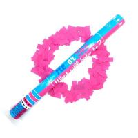 China Amazing Baby Gender Reveal Party Decorations Blue And Pink Biodegradable Flameproof Party Confetti Popper for sale