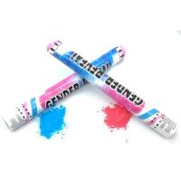 China Handheld Baby Shower Gender Reveal Smoke Confetti Powder Cannon Biodegradable Flameproof Party Popper for sale
