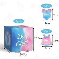 China Gender Reveal Boy or Girl Box Baby Shower Decorations Boys Girls Party Decoration Set for sale
