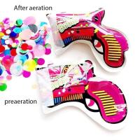 China Automatic Inflatable Fireworks Gun Toy Aluminum Film Birthday Wedding Hotel New Year Party Atmosphere Metallic Balloons Gun for sale