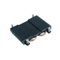 China Ultra Thin Black Anodized Aluminum Extrusion Heatsink with Heat Pipe Custom Heat Sink for Mini PC Motherboard for sale