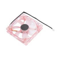 China 120mm Transparent Pink LED PC Case Fan, 4Pin PWM Quiet Cooling Fan for Computer Cases for sale