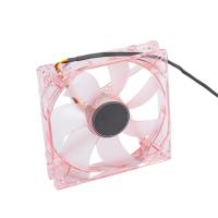 China 120mm Transparent Pink LED PC Case Fan, 4Pin PWM Quiet Cooling Fan for Computer Cases for sale