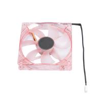 China 120mm Transparent Pink LED PC Case Fan, 4Pin PWM Quiet Cooling Fan for Computer Cases for sale