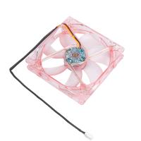 China 120mm Transparent Pink LED PC Case Fan, 4Pin PWM Quiet Cooling Fan for Computer Cases for sale