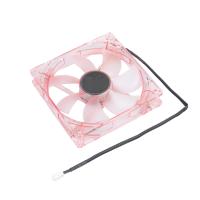 China 120mm Transparent Pink LED PC Case Fan, 4Pin PWM Quiet Cooling Fan for Computer Cases for sale