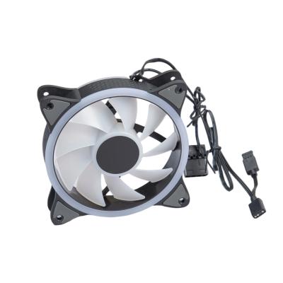 China 12cm RGB LED Fan with Dual Interface 4Pin PWM High Airflow PC Cooling Fan for Desktop for sale