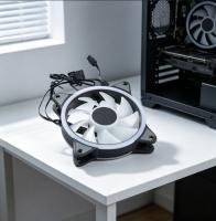 China 12cm RGB LED Fan with Dual Interface 4Pin PWM High Airflow PC Cooling Fan for Desktop for sale