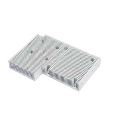 China Custom L-Shaped Heat Pipe Riveted Extruded Aluminum Heatsink for Industrial Equipment Cooling for sale