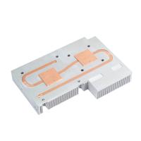China Custom L-Shaped Heat Pipe Riveted Extruded Aluminum Heatsink for Industrial Equipment Cooling for sale