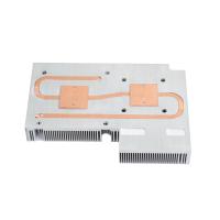 China Custom L-Shaped Heat Pipe Riveted Extruded Aluminum Heatsink for Industrial Equipment Cooling for sale