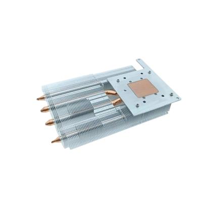 China High Efficiency Copper Aluminum Heat Pipe Heatsink High Density Aluminum Fins High Power Electronic Device Cooling Solution for sale