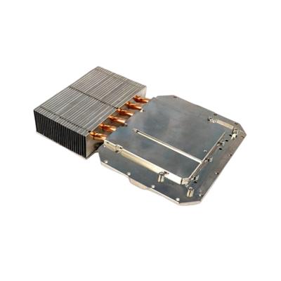 China Copper Aluminum Composite Liquid Cooling Module High Density Fins Multi Heat Pipe Industrial Grade High Power Heat Sink for sale