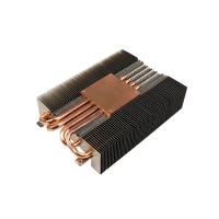 China High Performance Passive Heat Sink 4 Copper Heat Pipes Aluminum Fin Heatsink for 1U Server CPU Cooling for sale