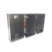 China Aluminum Fin Stack Heat Sink with Embedded Copper Heat Pipes for High Power LED / Industrial Equipment Cooling for sale