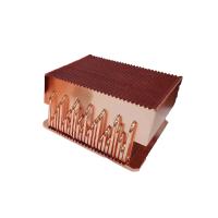 China Factory Custom Pure Copper Heat Pipe Heatsink with Zipper Fins for High Power Electronics for sale
