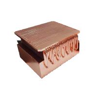 China Factory Custom Pure Copper Heat Pipe Heatsink with Zipper Fins for High Power Electronics for sale