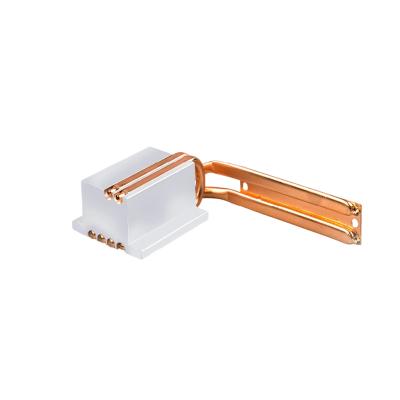 China 2 Heat Pipe CPU Cooler Aluminum Heatsink with Copper Heat Pipes for Mini PC Industrial Computer for sale