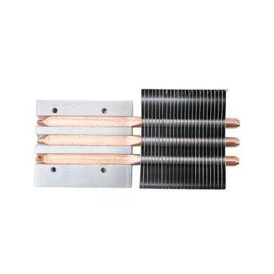 China High Efficiency 3 Copper Heat Pipe Aluminum Fin Radiator Passive Cooler for Medical Device Projector for sale