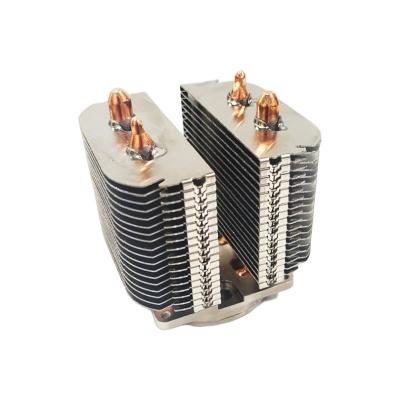 China Industrial Control Server Processor Heatsink Copper Aluminum Dual Heat Pipe High Efficiency Precision Cooling Module Esports for sale