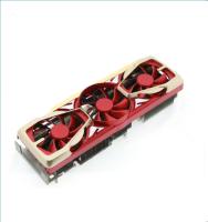 China Custom 3-Fan GPU Cooler, Aluminum Heatsink with Red Fans, Replacement Graphics Card Cooling System for Desktop for sale