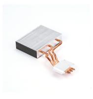 China 4 Copper Heat Pipe Stacked Aluminum Fin Passive Heatsink, All In One PC CPU Cooling Radiator Without Fan for sale
