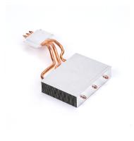China 4 Copper Heat Pipe Stacked Aluminum Fin Passive Heatsink, All In One PC CPU Cooling Radiator Without Fan for sale