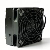 China 12V ball bearing axial flow cooling fan, 4-pin, 42.02 CFM, 4200 RPM, plastic fan. 4 copper tube air cooling/radiator, suitable for mining equipment. for sale