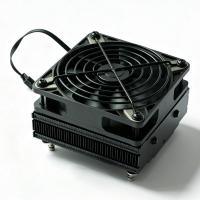 China 12V ball bearing axial flow cooling fan, 4-pin, 42.02 CFM, 4200 RPM, plastic fan. 4 copper tube air cooling/radiator, suitable for mining equipment. for sale