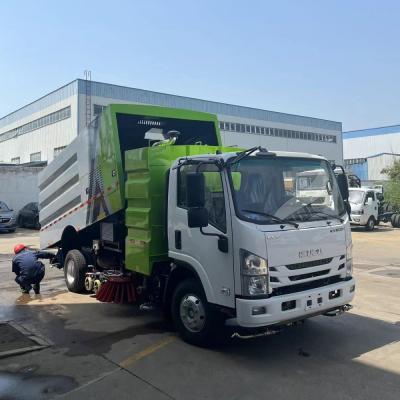 China Isuzu KV600 130hp Eu 5 10 cbm Street Clean Truck High Pressure Road Jetter 3m Clean Width for sale