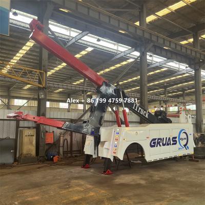 China 16 Ton 35600lb Medium Duty Integrated Tow Truck with Front Outrigger and 20 Ton Winches for sale