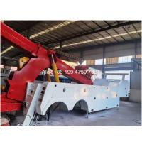 China 30-50 Ton Heavy Duty Integrated Wrecker Tow Truck Body with 2x15-25T Winches for sale