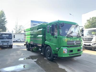 China 6 Gears Transmission Street Sweeping Truck 9m³ Water Tank 7m³ Dust Bin Airport Road Cleaning for sale