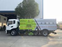 China Rear Dump Method Truck Mounted Road Sweeper 4x2 Drive Model For Highways for sale