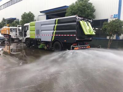 China High Pressure Road Sweeper Truck 9m³ Water Tank 7m³ Dust Bin Diesel Euro 3 for sale