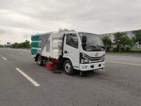 China Dongfeng 120hp Single Cabin Road Sweeper Truck 2.5m3 Water Tank High Pressure Washing for sale